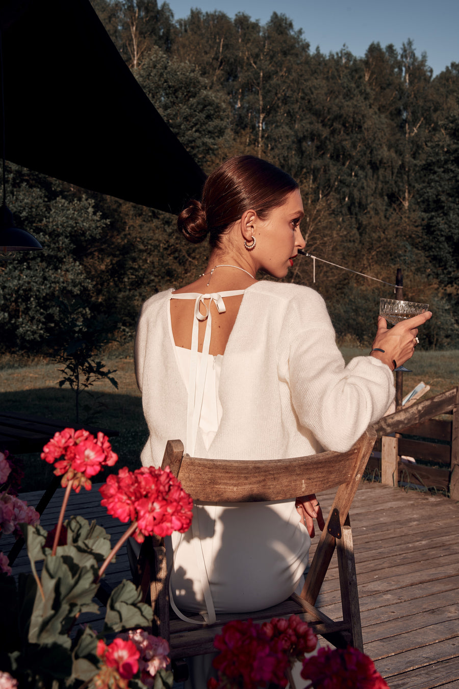 White Wool Longsleeve Jumper with a Bow – Perfect Bridal Accessory ...
